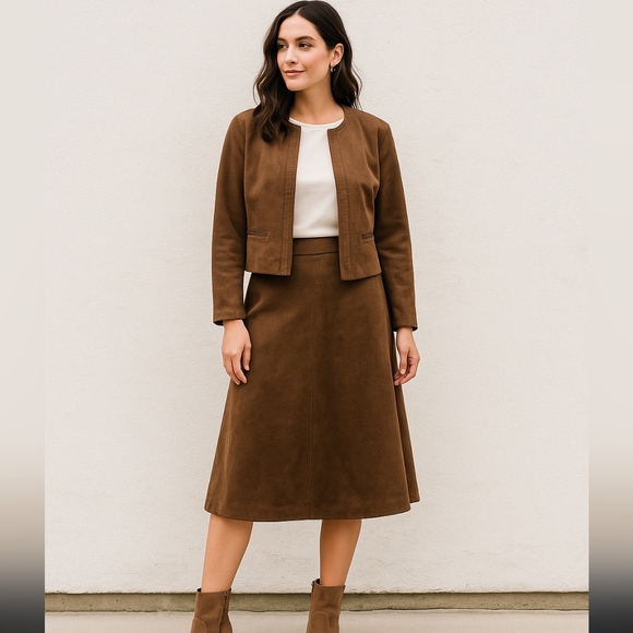 Ultrasuede | Jackets & Coats | Vintage Ultrasuede Suit Skirt Jacket Set ...
